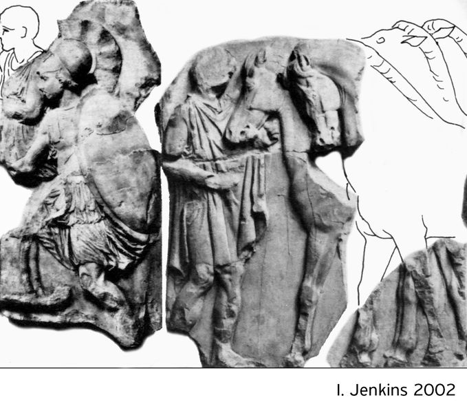 Parthenon. North frieze. Block 27 (XXVII). Fragments | Acropolis Museum ...